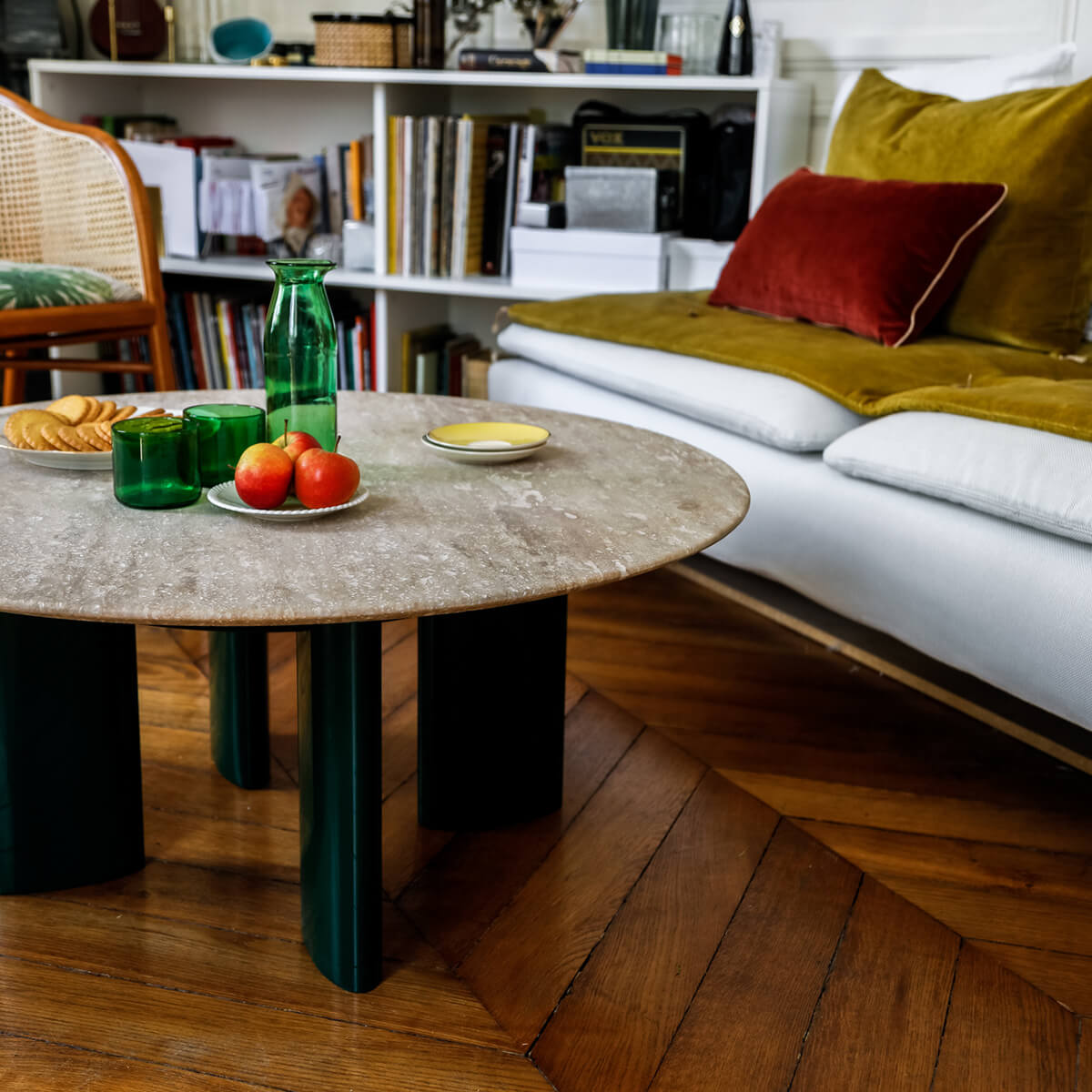 Table basse travertin : 31 modèles élégants pour le salon - Frenchyfancy