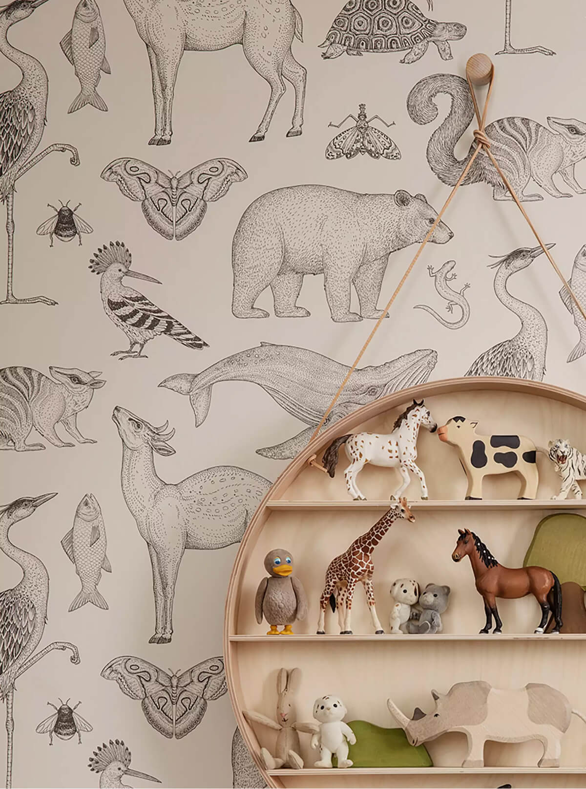 6 modèles de papier peint animaux pour une chambre d'enfant